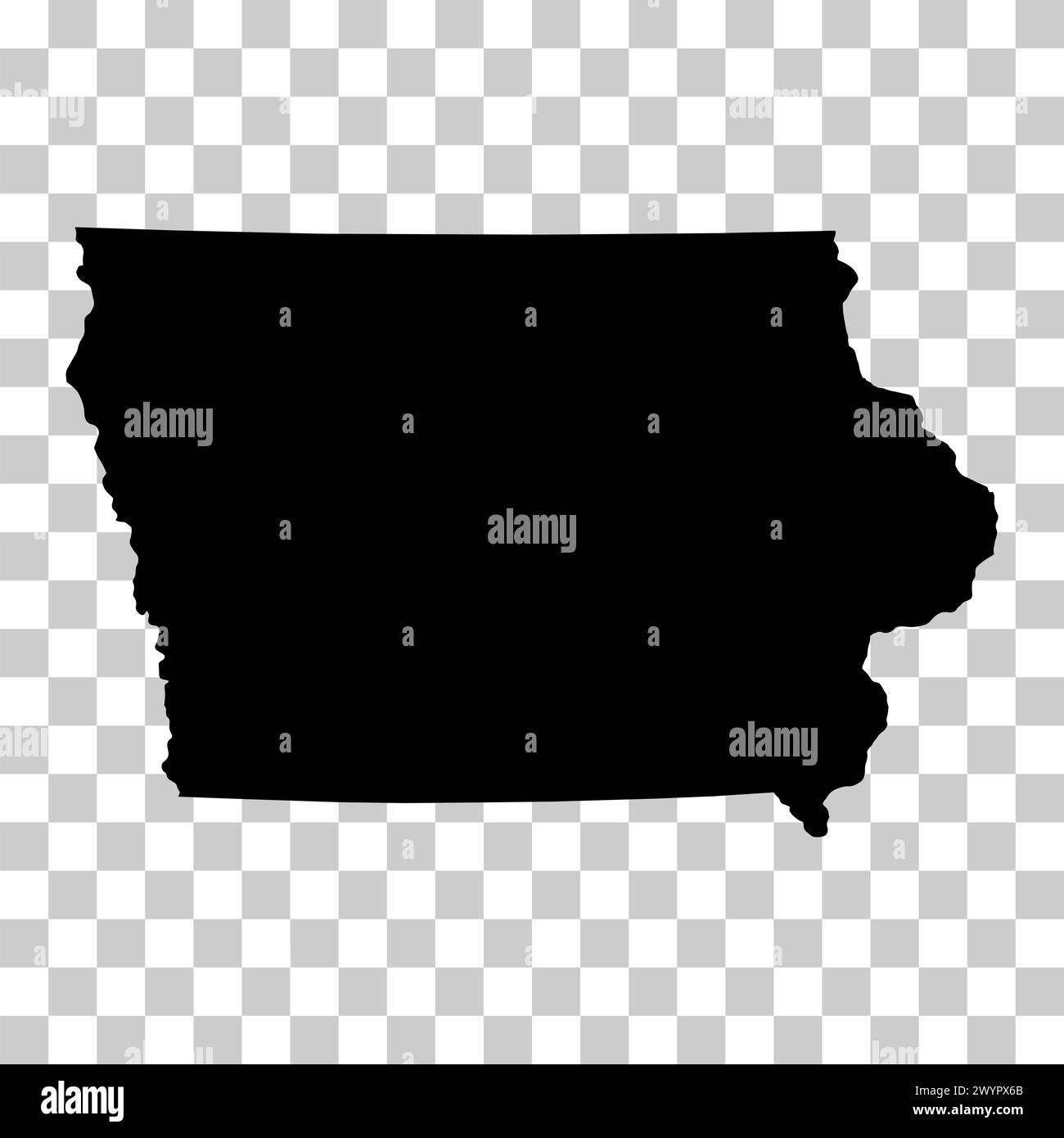Iowa county map Black and White Stock Photos & Images - Alamy