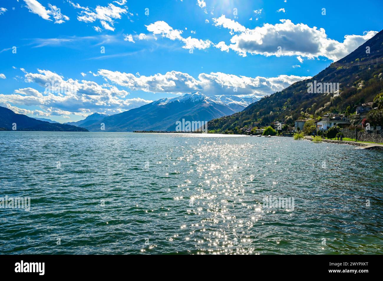 A glimpse of Lake Como and its villages, from Gera Lario Stock Photo ...