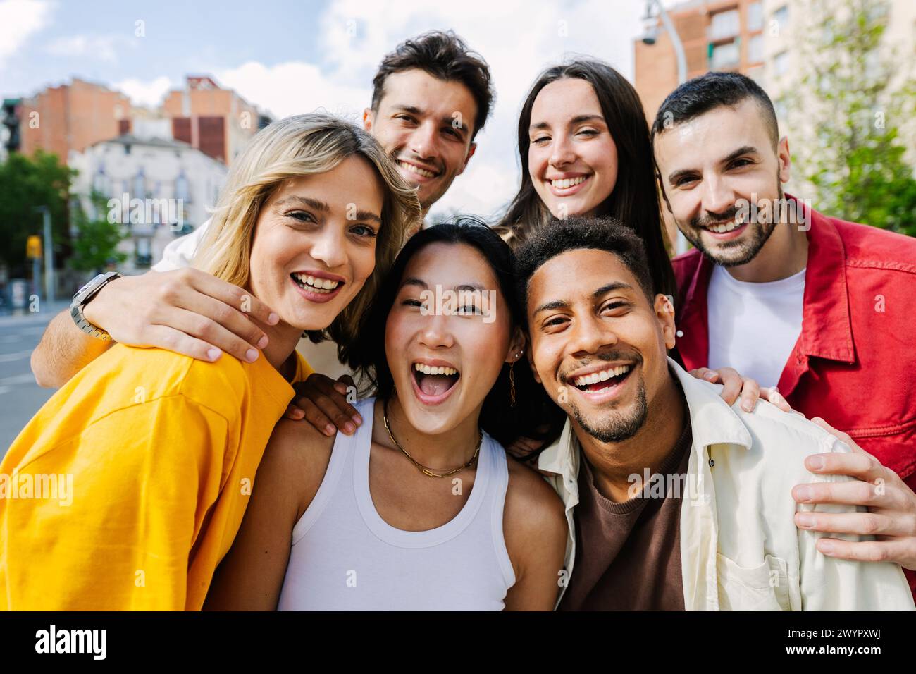 Portrait happy diverse teenage female hi-res stock photography and ...