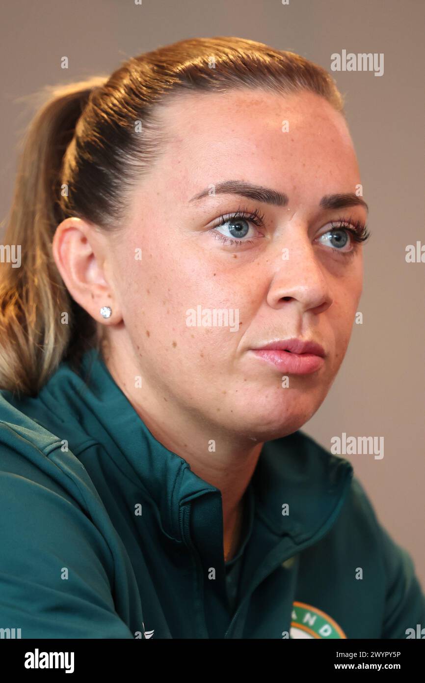Republic of Ireland's Katie McCabe during a press conference at the ...