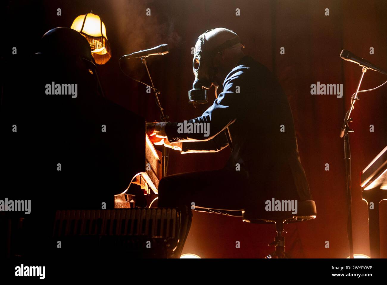 Helge Risa of Kaizers Orchestra performs live in concert at Alcatraz in ...