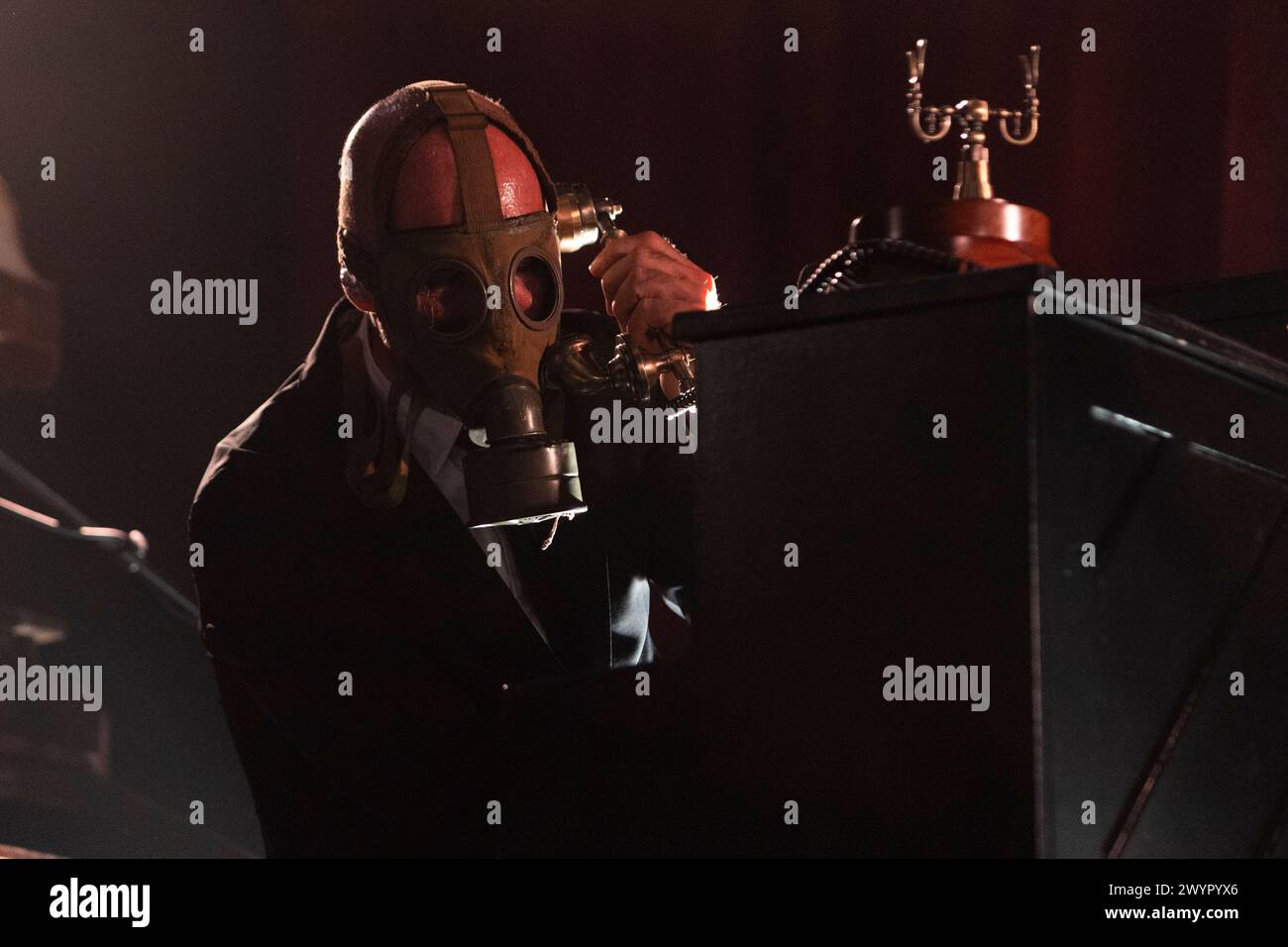 Helge Risa of Kaizers Orchestra performs live in concert at Alcatraz in ...