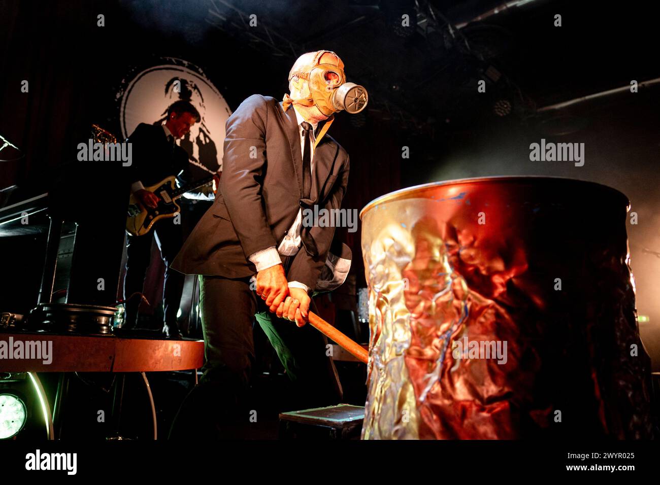 Helge Risa of Kaizers Orchestra performs live in concert at Alcatraz in ...