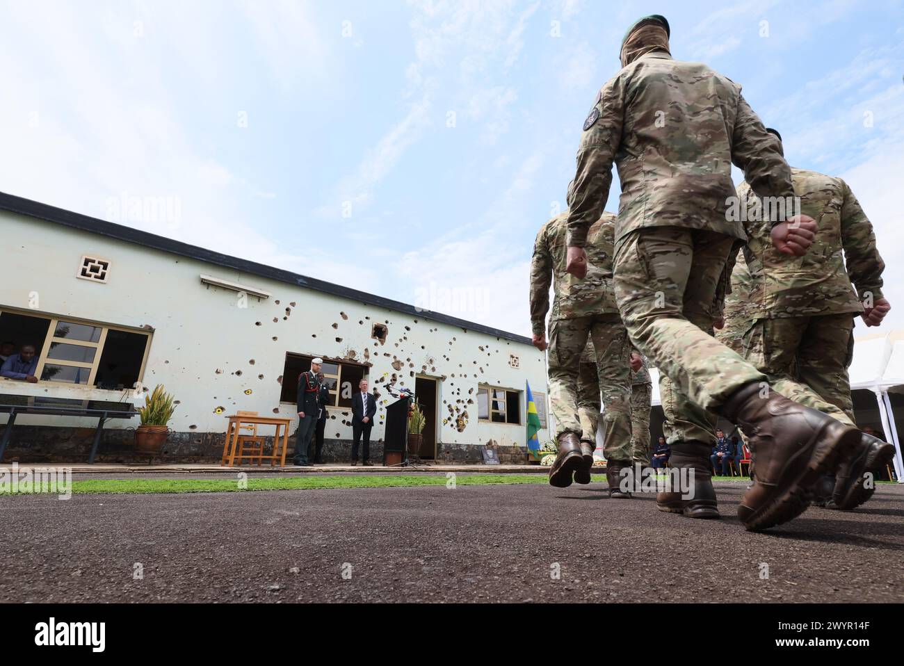 Kigali, Rwanda. 08th Apr, 2024. Belgian military personnel pictured at ...