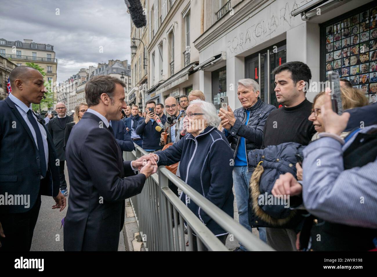 Paris, France. 08th Apr, 2024. French President Emmanuel Macron and ...