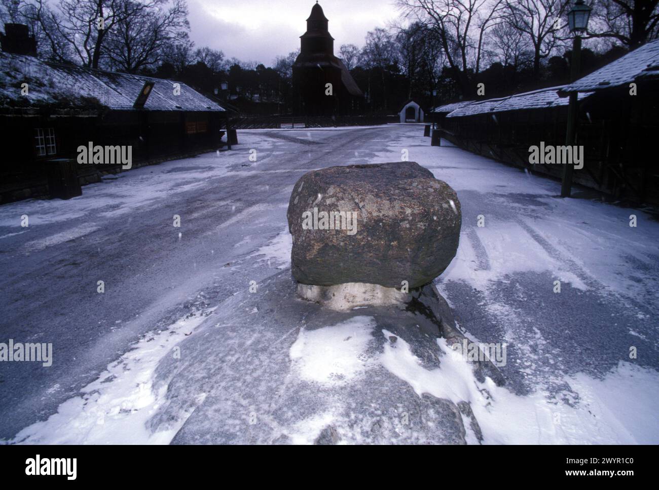 Old Viking rock at Skansen (open air museum), Stockholm, Sweden Stock ...