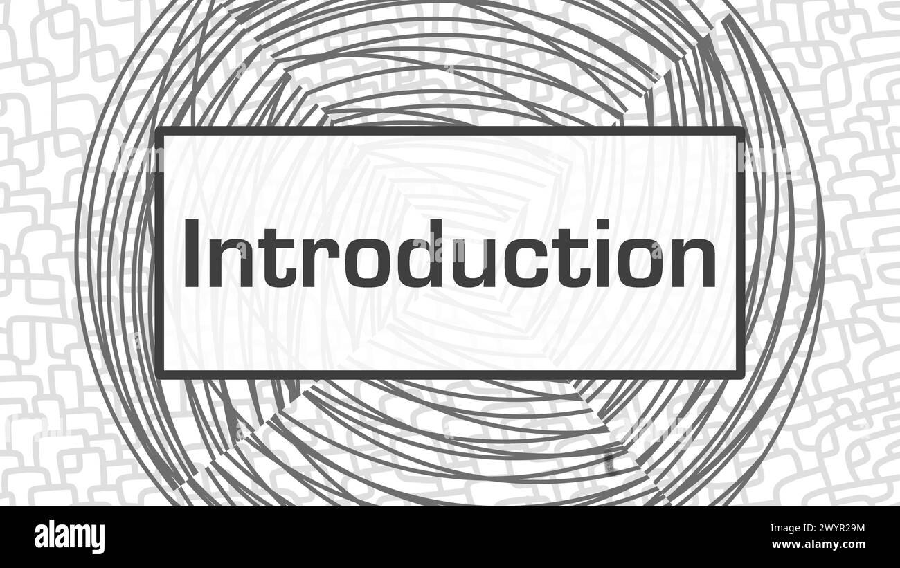 Introduction Texture Circular Box Black White Text Stock Photo - Alamy