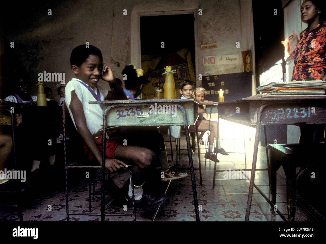 Caribbean school desks hi-res stock photography and images - Alamy