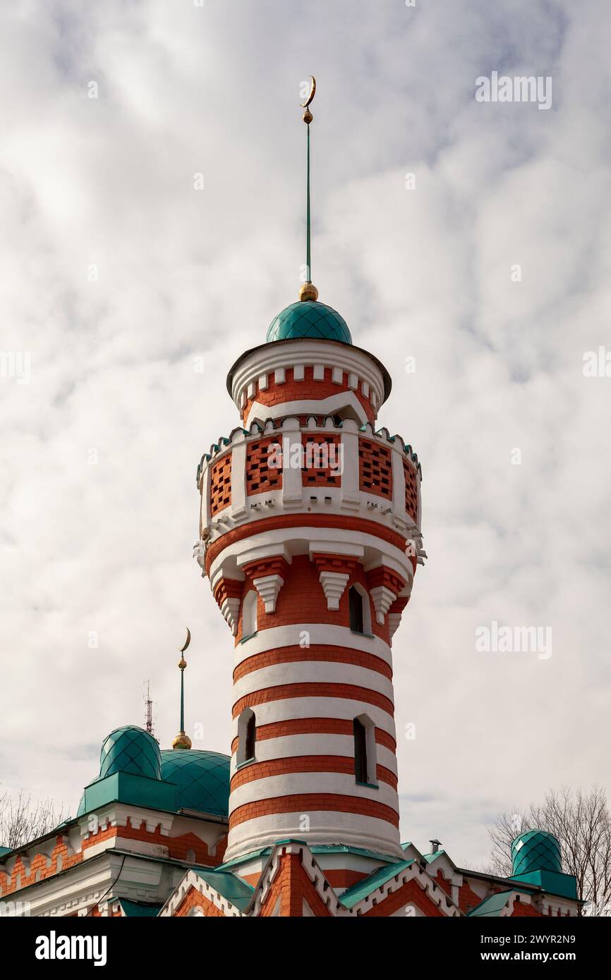 Minaret of the Cathedral Mosque in Tver, Russia Stock Photo - Alamy