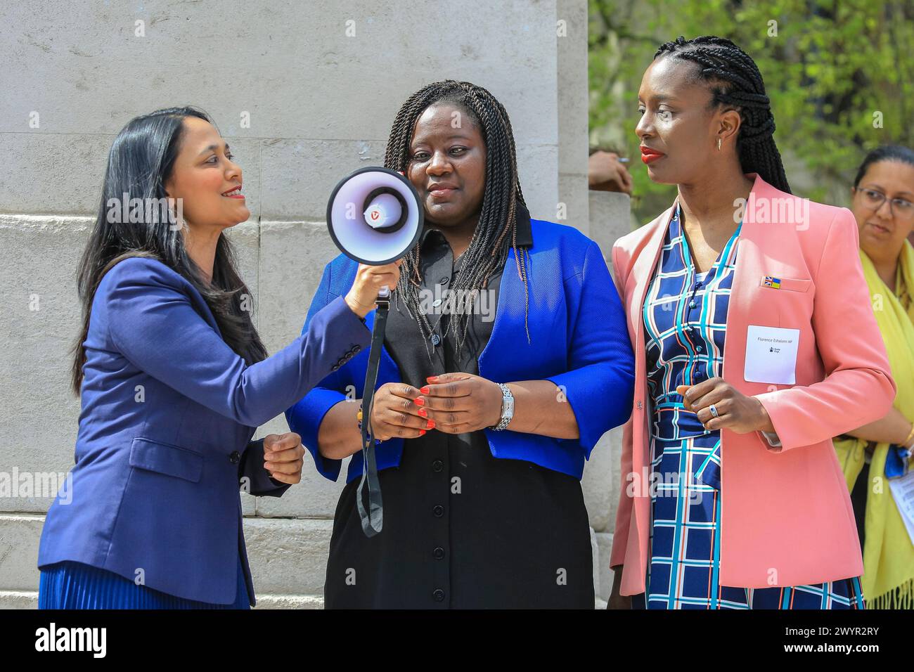 (l-t-r) Rushanara Ali, Marsha de Cordova, and Florence Eshalomi, MP ...
