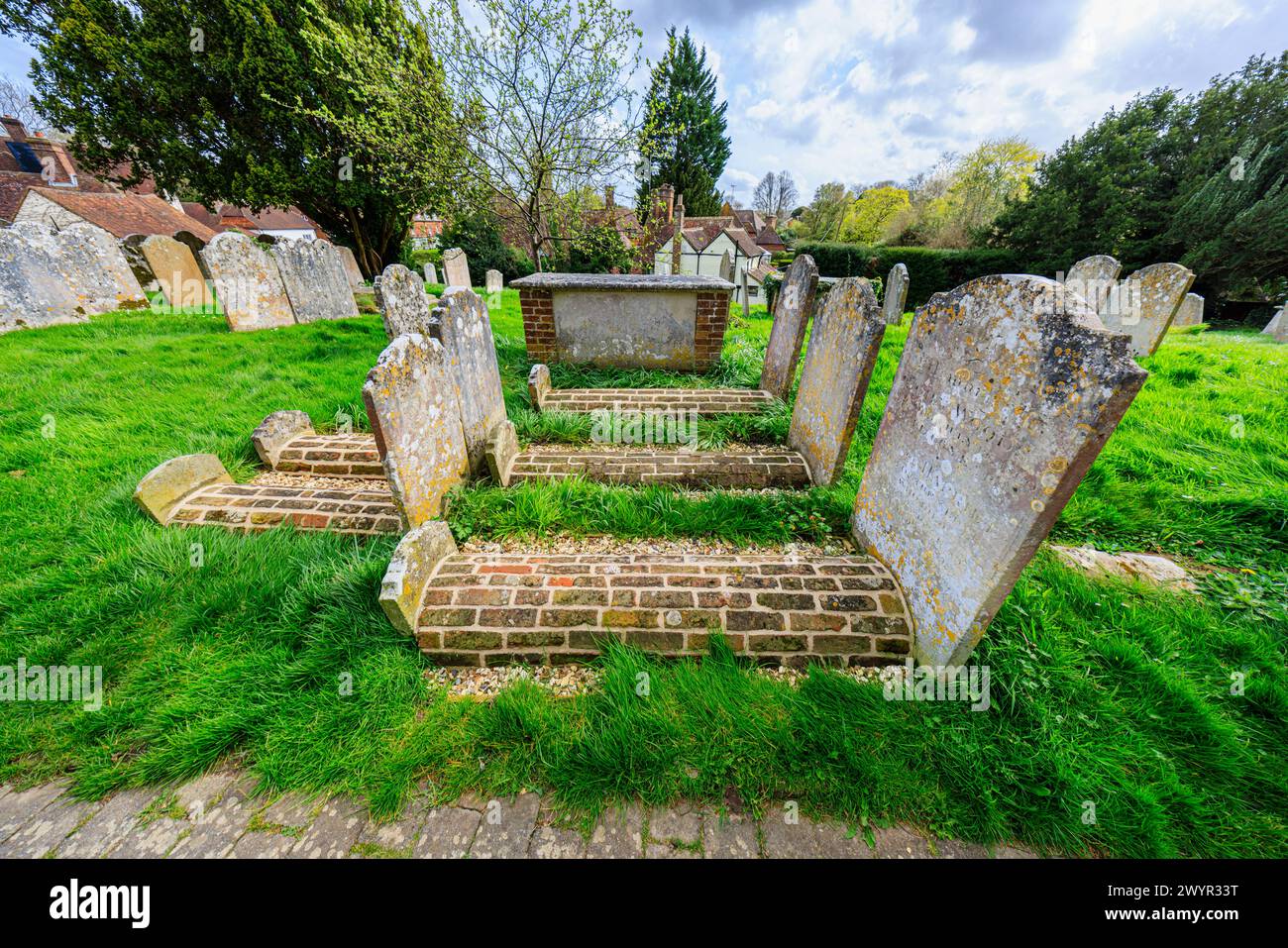 Rare brick barrel graves in the churchyard of St Mary's Church in ...