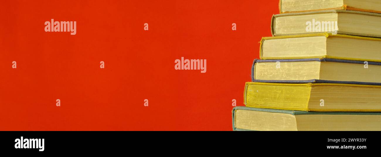 Row of books with negative space hi-res stock photography and images ...