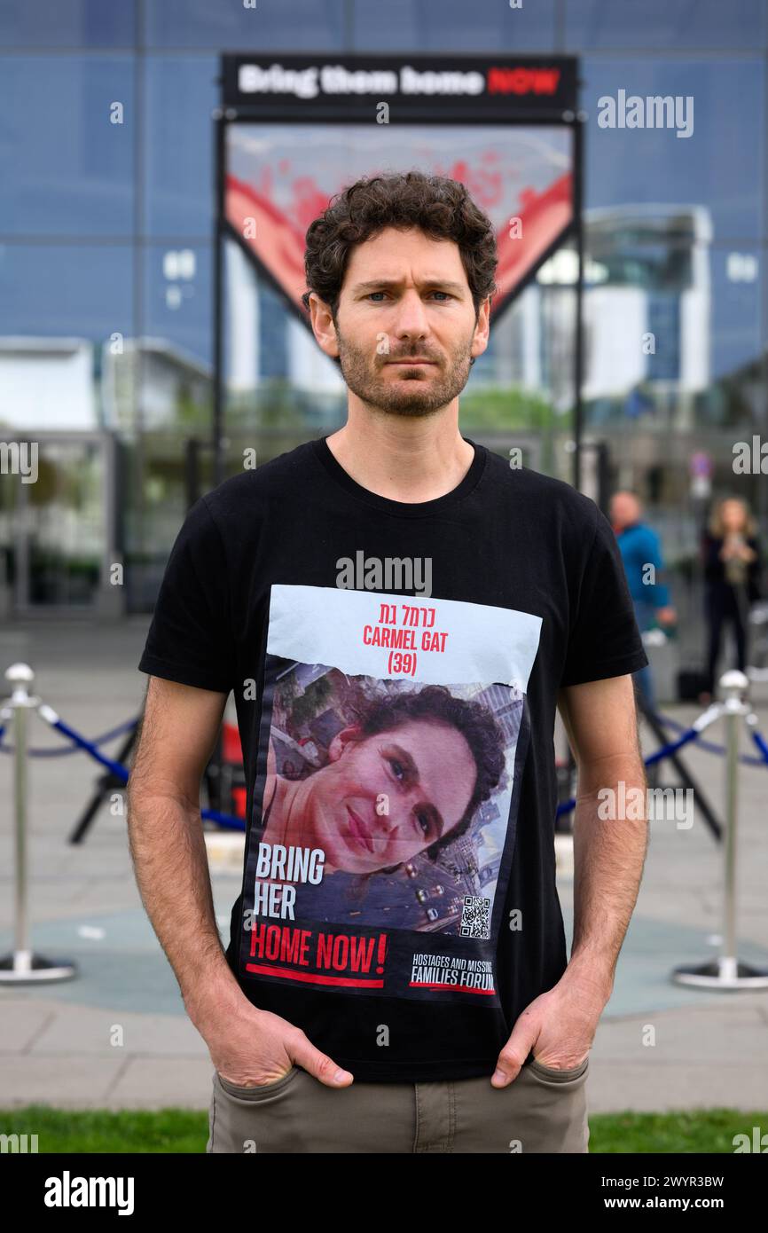 Berlin, Germany. 08th Apr, 2024. Alon Gat, brother of the still ...
