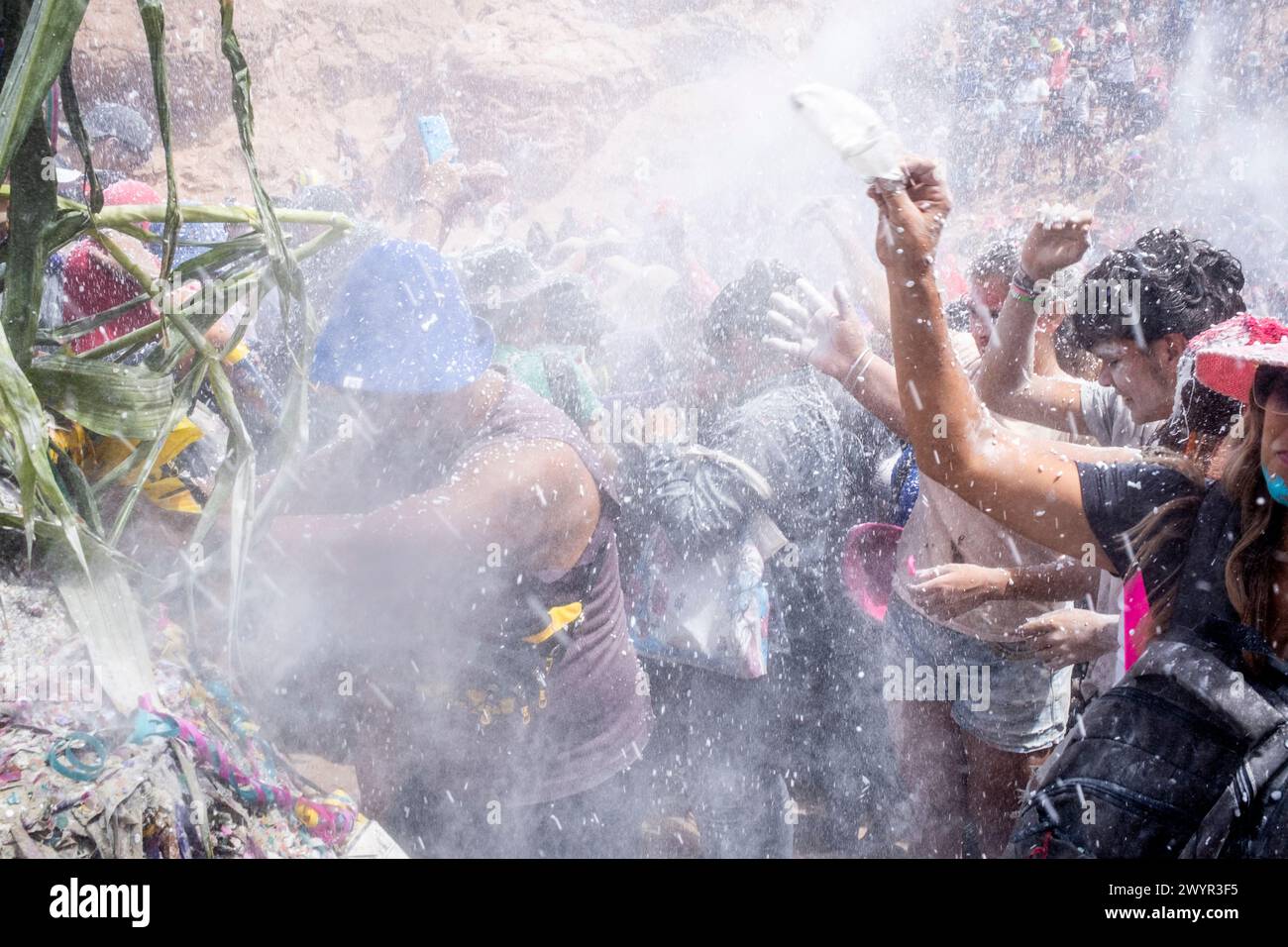 Young People Enjoying The Annual Carnival In Maimara, Jujuy Province ...