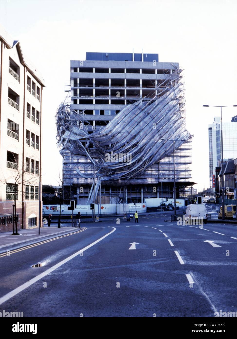Scaffolding collapse at Fanum House, Queen Street, Cardiff which led to ...