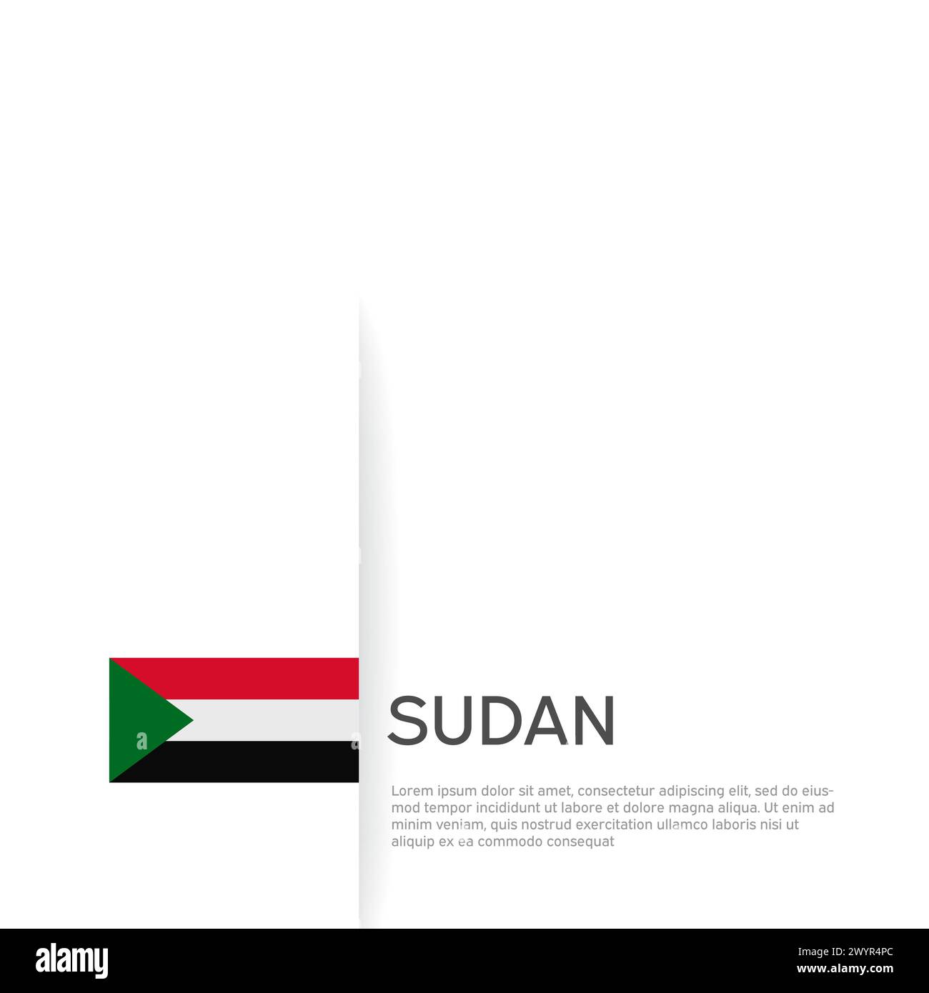 Sudan flag background. State patriotic sudanese banner, cover. Document ...