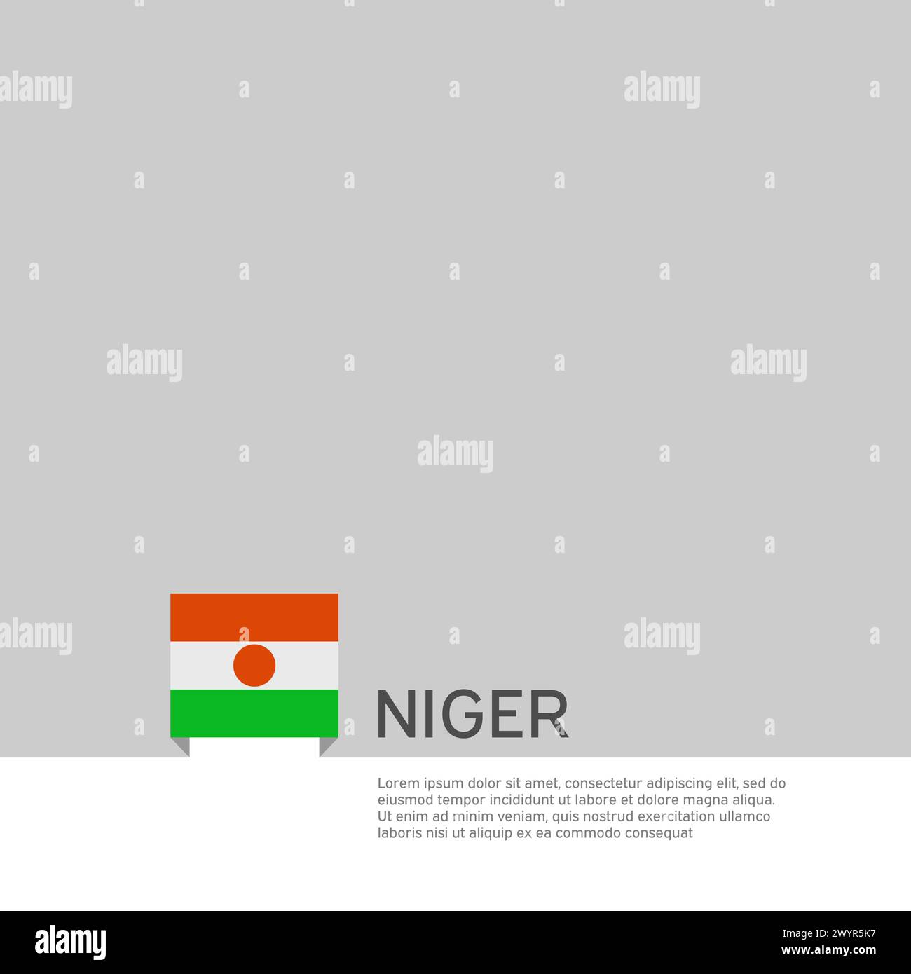 Niger flag background. State patriotic niger banner, cover. Document ...