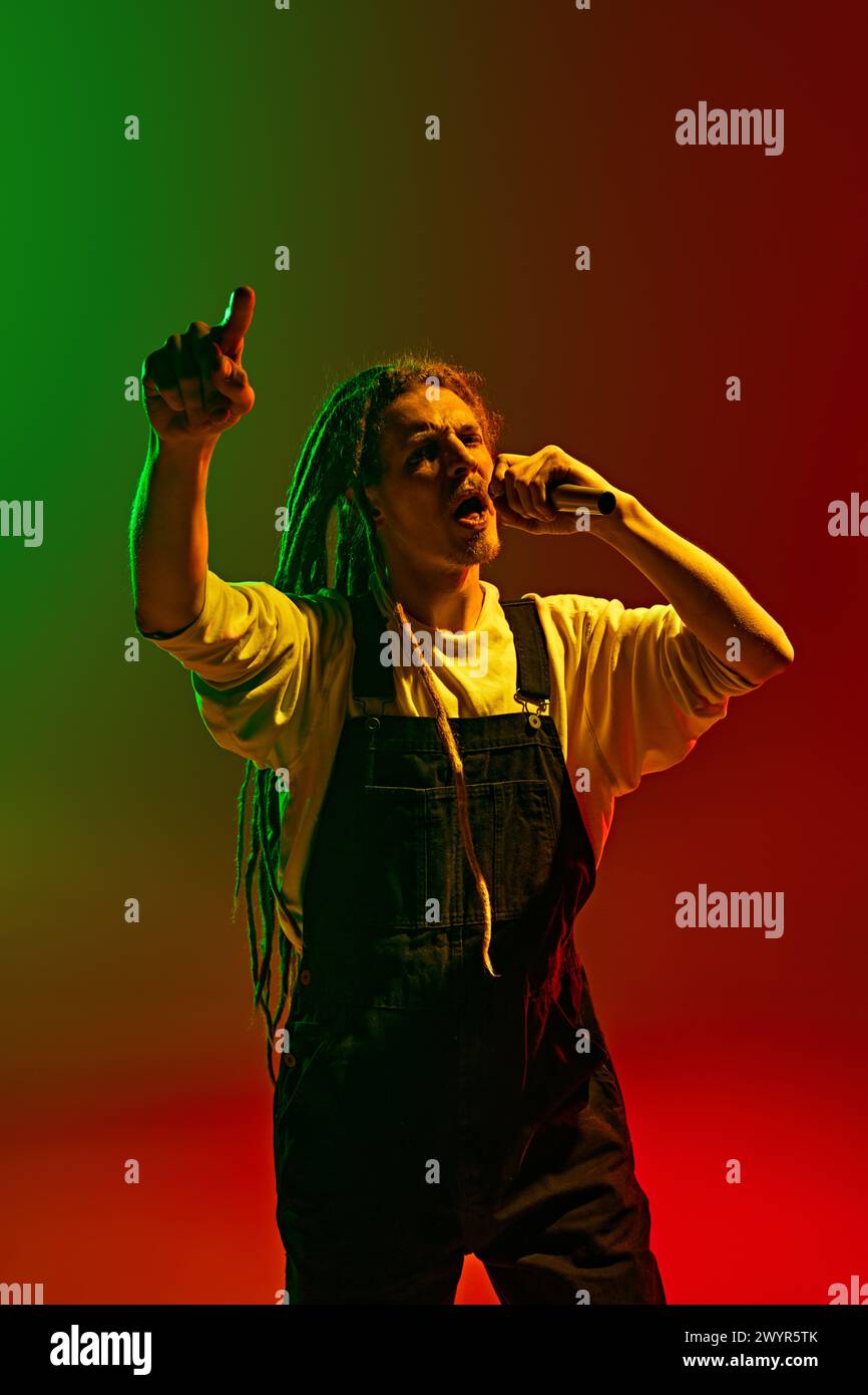 Emotional moment captured as singer with dreadlocks channels his ...