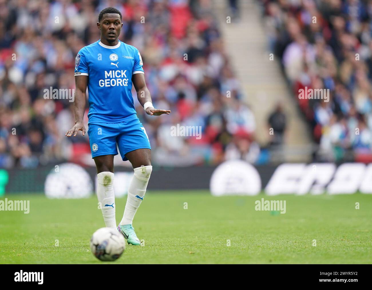 LONDON, ENGLAND - APRIL 7: Ephron Mason-Clark of Peterborough United during the Bristol Street ...