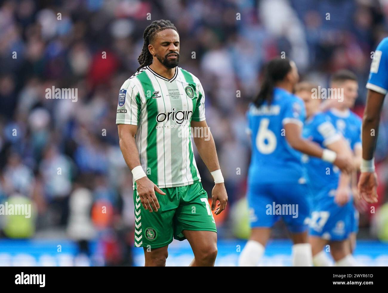 LONDON, ENGLAND - APRIL 7: Garath McCleary of Wycombe Wanderers looks ...