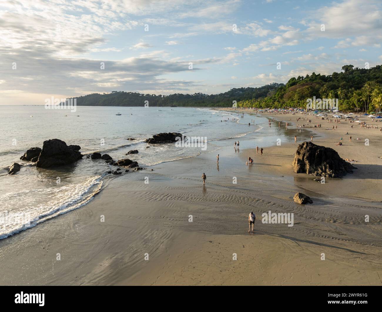 Aerial view of Manuel Antonio Beach, Manuel Antonio National Park ...
