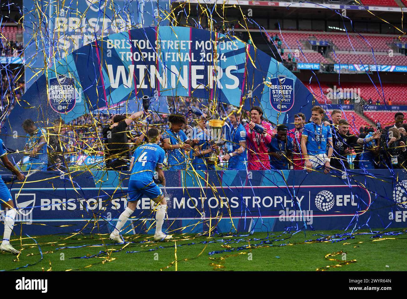 LONDON ENGLAND APRIL 7 The Peterborough United Players Lifting The LONDON ENGLAND APRIL 7 The Peterborough United Players Lifting The
