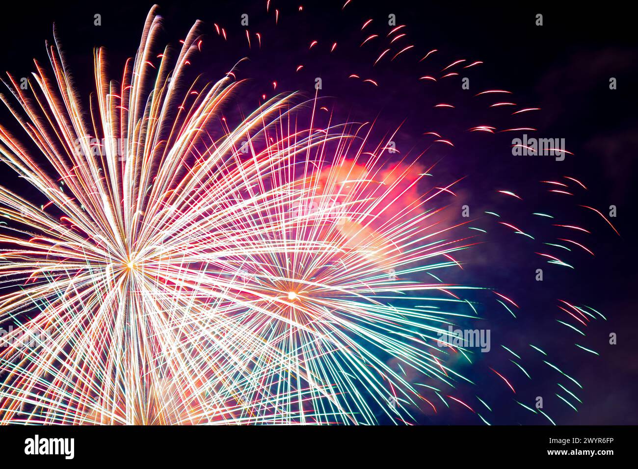Firework Display at Honda Celebration of Lights, Vancouver Stock Photo ...