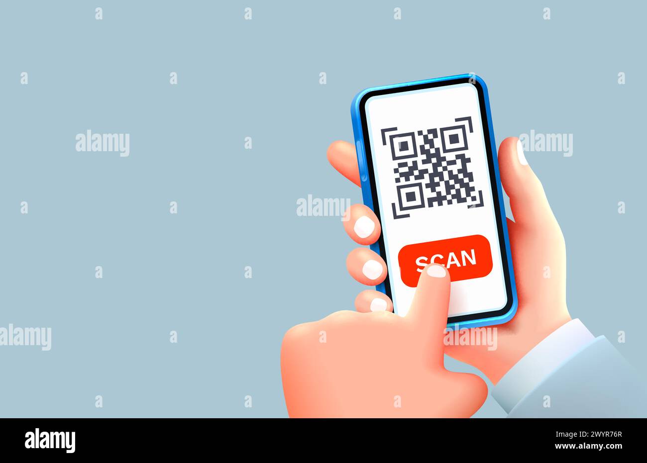 Scan qr code template hi-res stock photography and images - Alamy