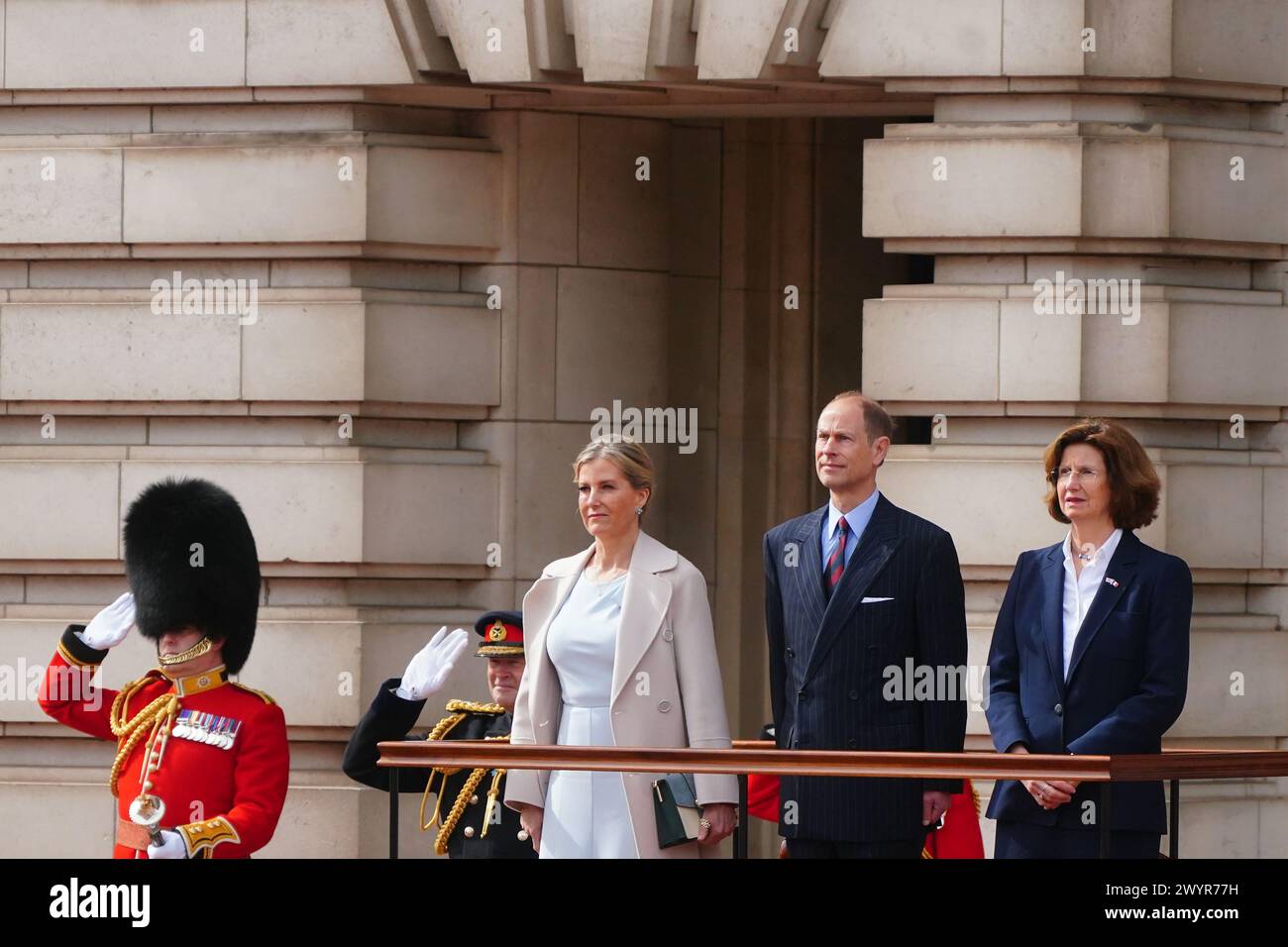 The Duke and Duchess of Edinburgh, on behalf of King Charles III, with ...