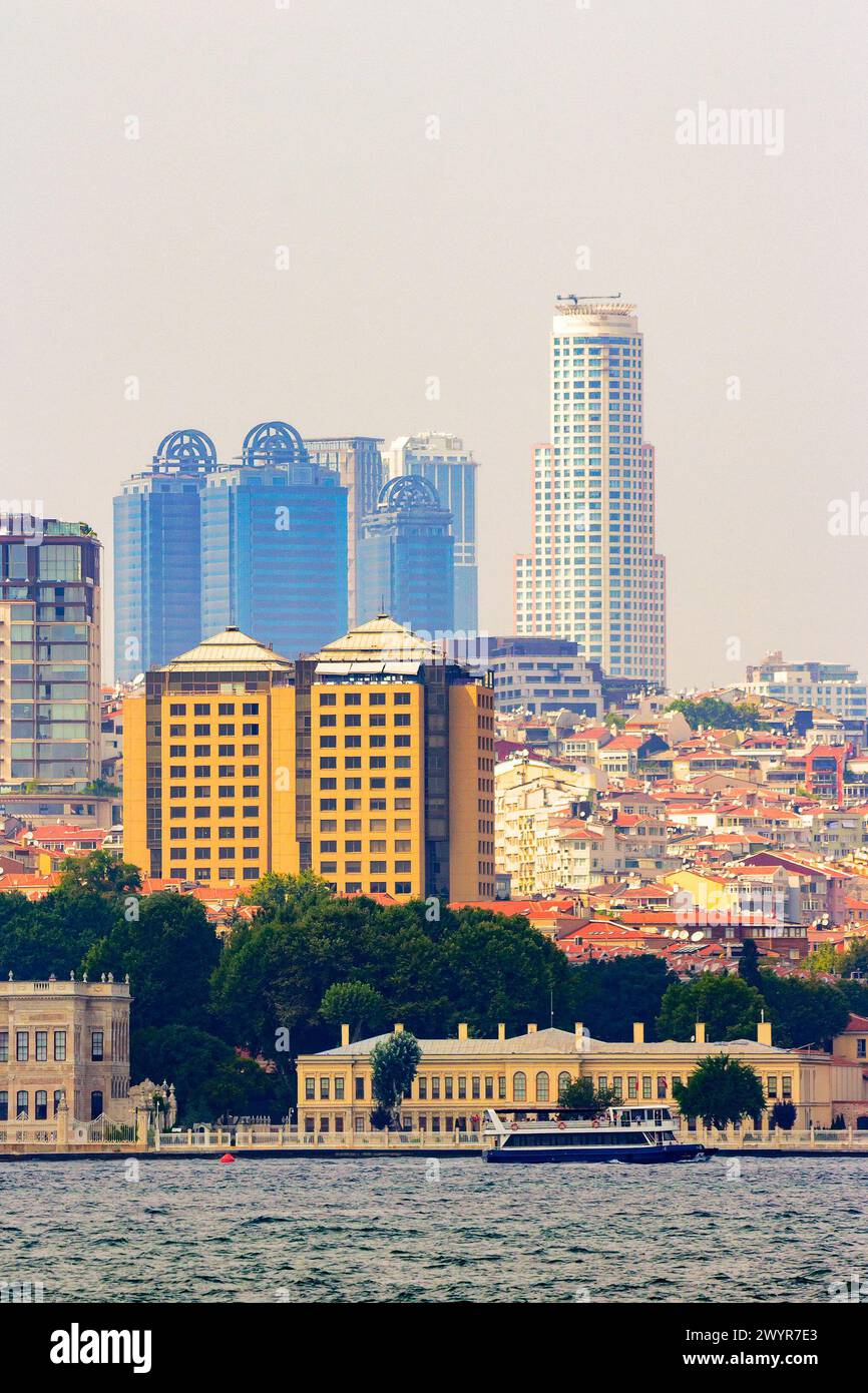 istanbul, turkey - 18 aug, 2015: skyscrapers in the far distance of the ...