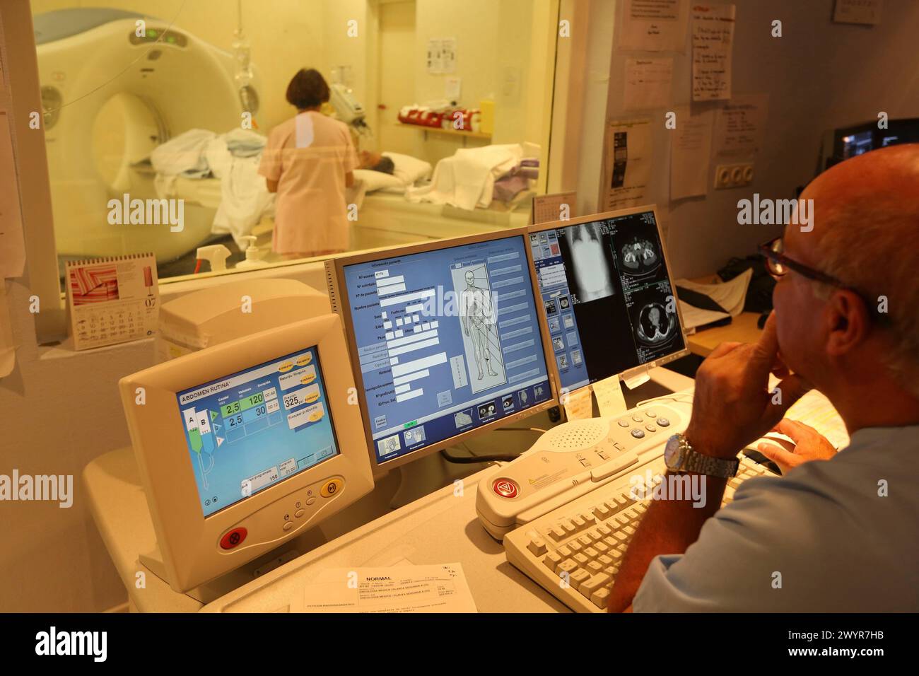 Radiology Interpretation Screen, CAT, Computarized Axial Tomography ...