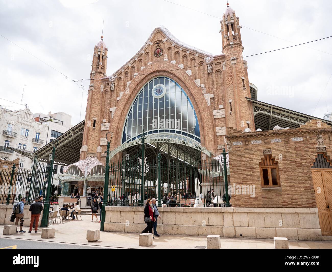 Valencia, Spain; April 1st 2024: Mercado de Colon in Valencia city main ...