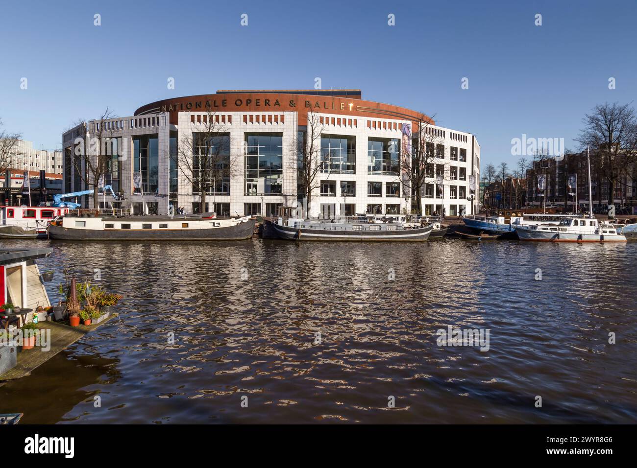 National Opera and Ballet Building and city hall (Stopera); modern ...