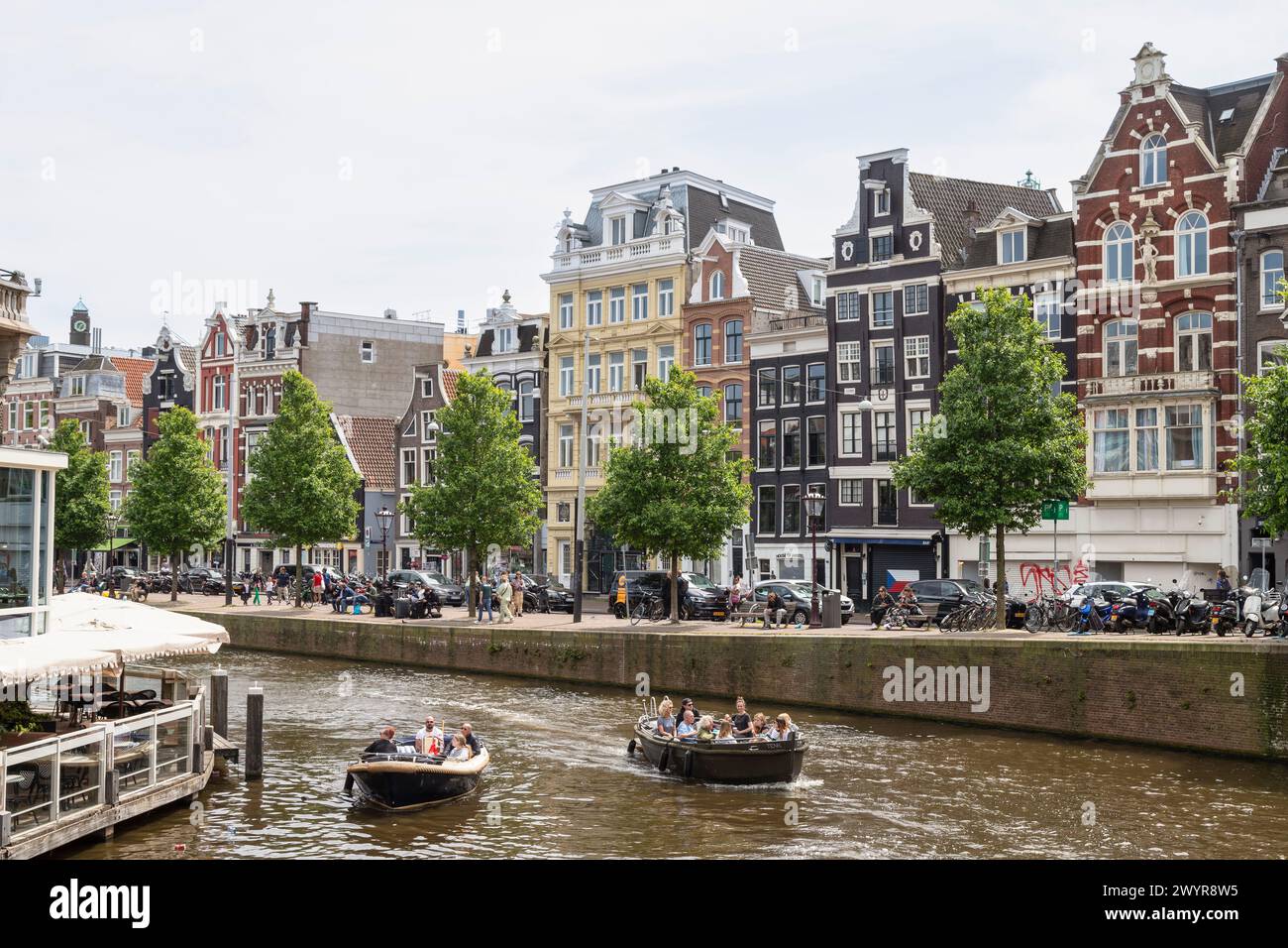 People enjoy sailing their recreational boats on the Amstel in ...