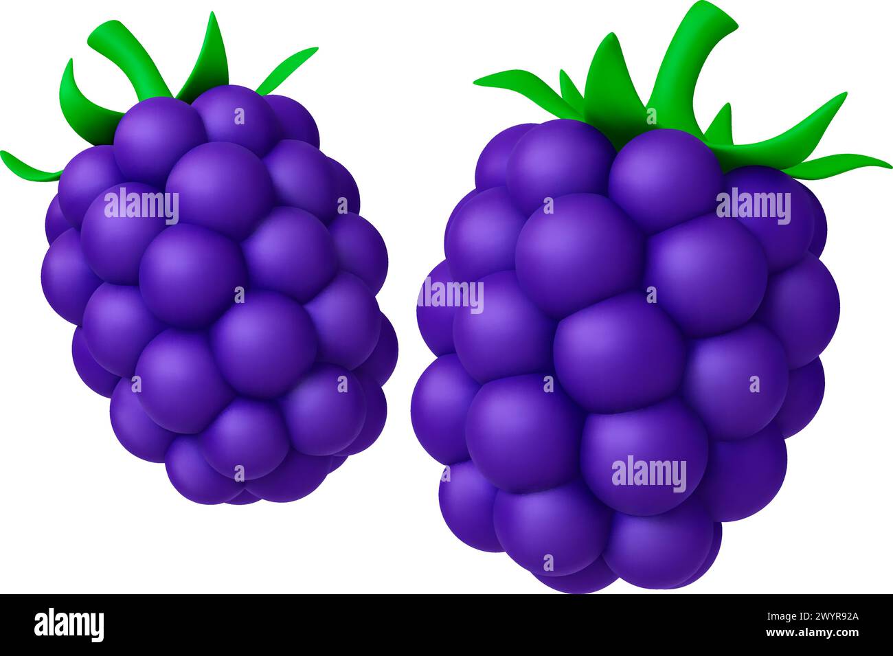 Garden berries black macro Stock Vector Images - Alamy