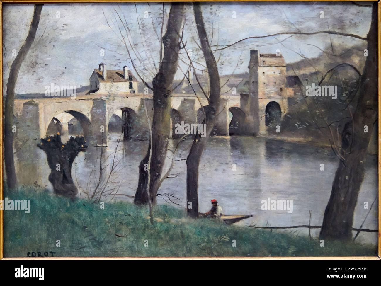 "The Bridge at Mantes (near Paris)", 1868-1870, Camille Corot, 1796 ...