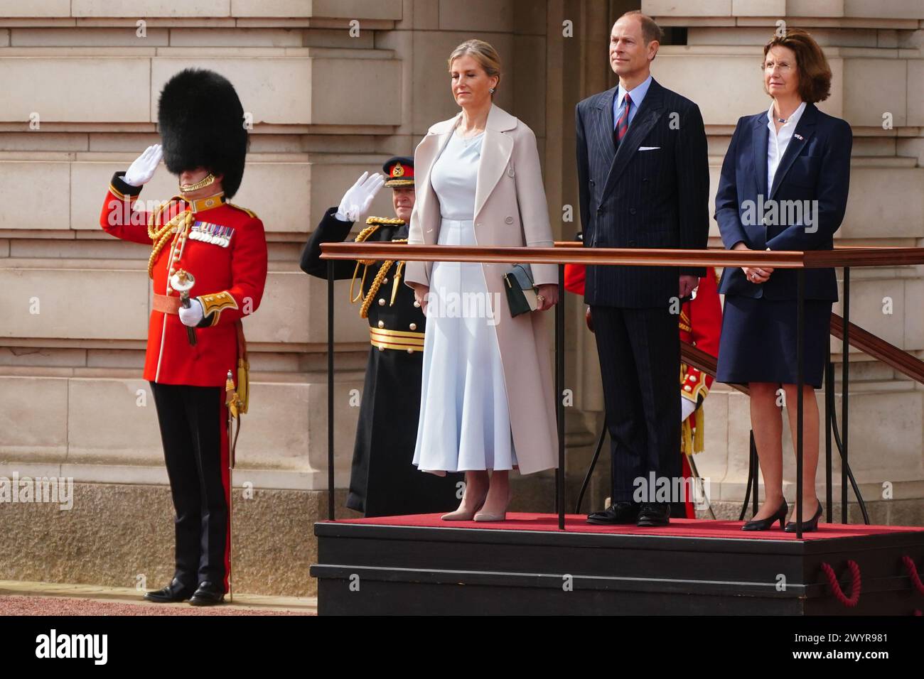 The Duke and Duchess of Edinburgh, on behalf of King Charles III, with ...