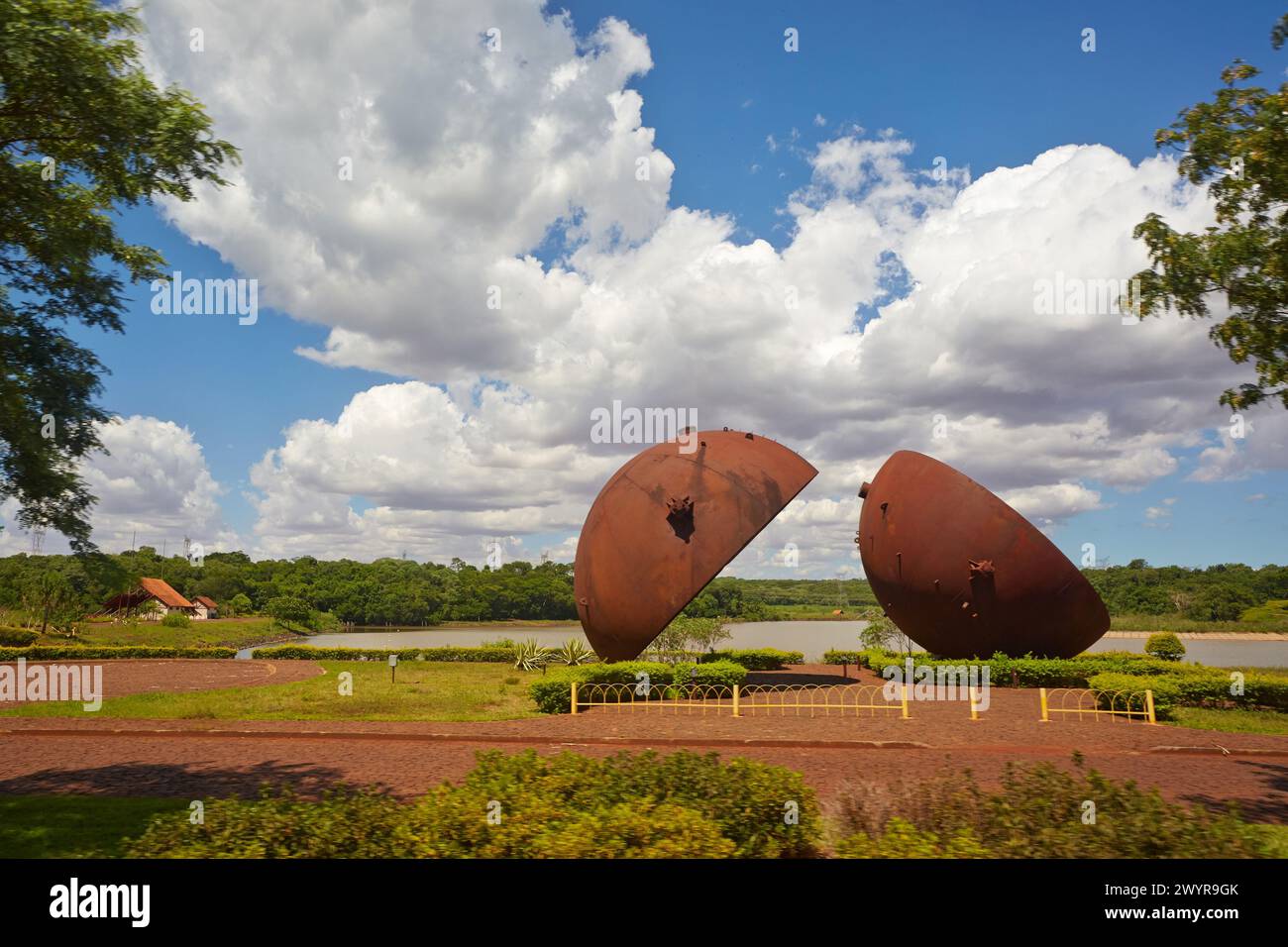 Itaipu Binacional Hydroelectric Power Plant. Generator of renewable ...