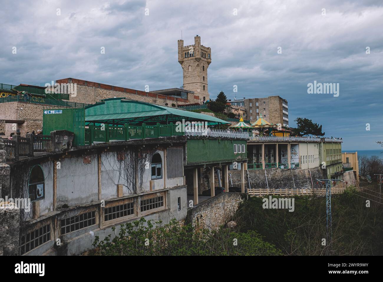 Image of the Monte Igueldo Amusement Park Stock Photo - Alamy