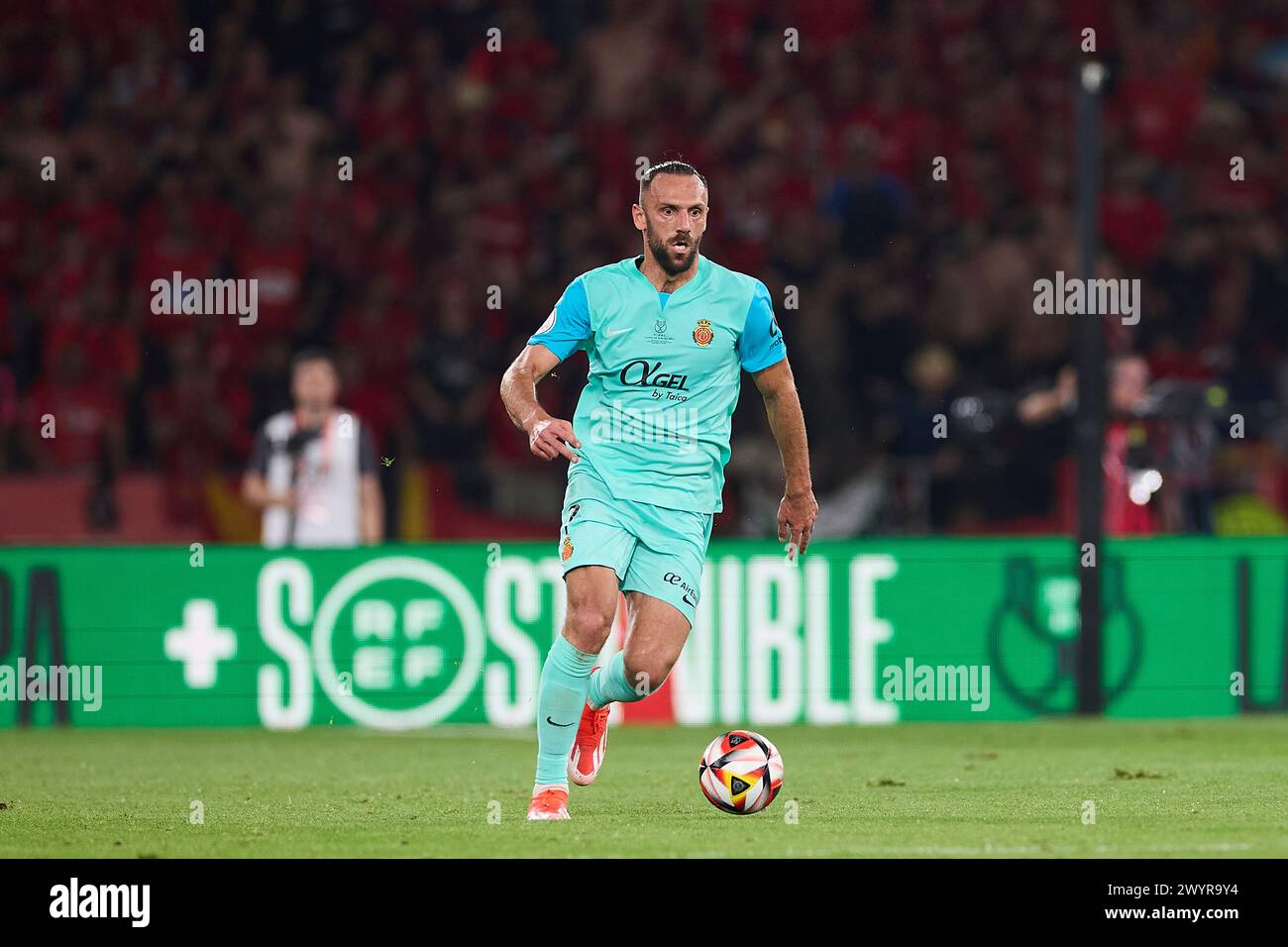 Vedat Muriqi of RCD Mallorca seen in action during the 2024 Copa del ...