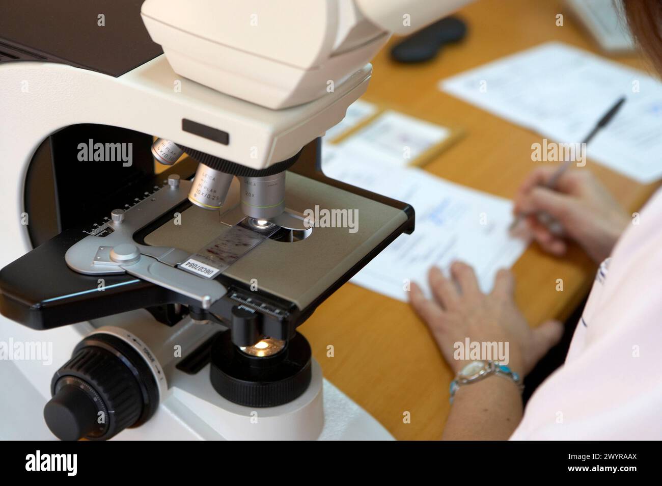 Microscopy, Pathological Anatomy, Hospital de Zumarraga Stock Photo - Alamy