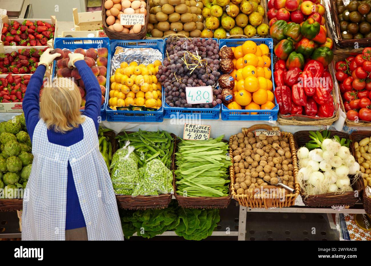 Fruits and vegetables, Mercado del Sur, Gijón, Asturias, Spain Stock ...