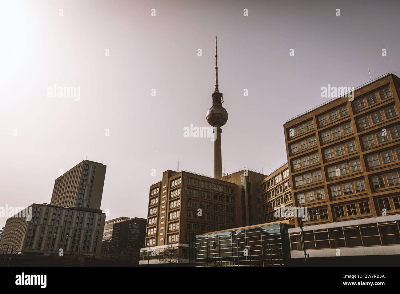 Neighborhoods of East Berlin with a TV tower in the center Stock Photo ...