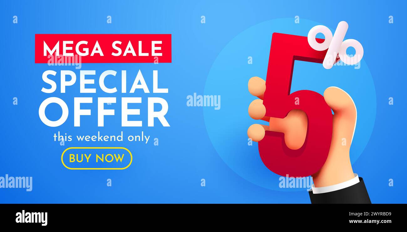 5 percentage offer Stock Vector Images - Alamy