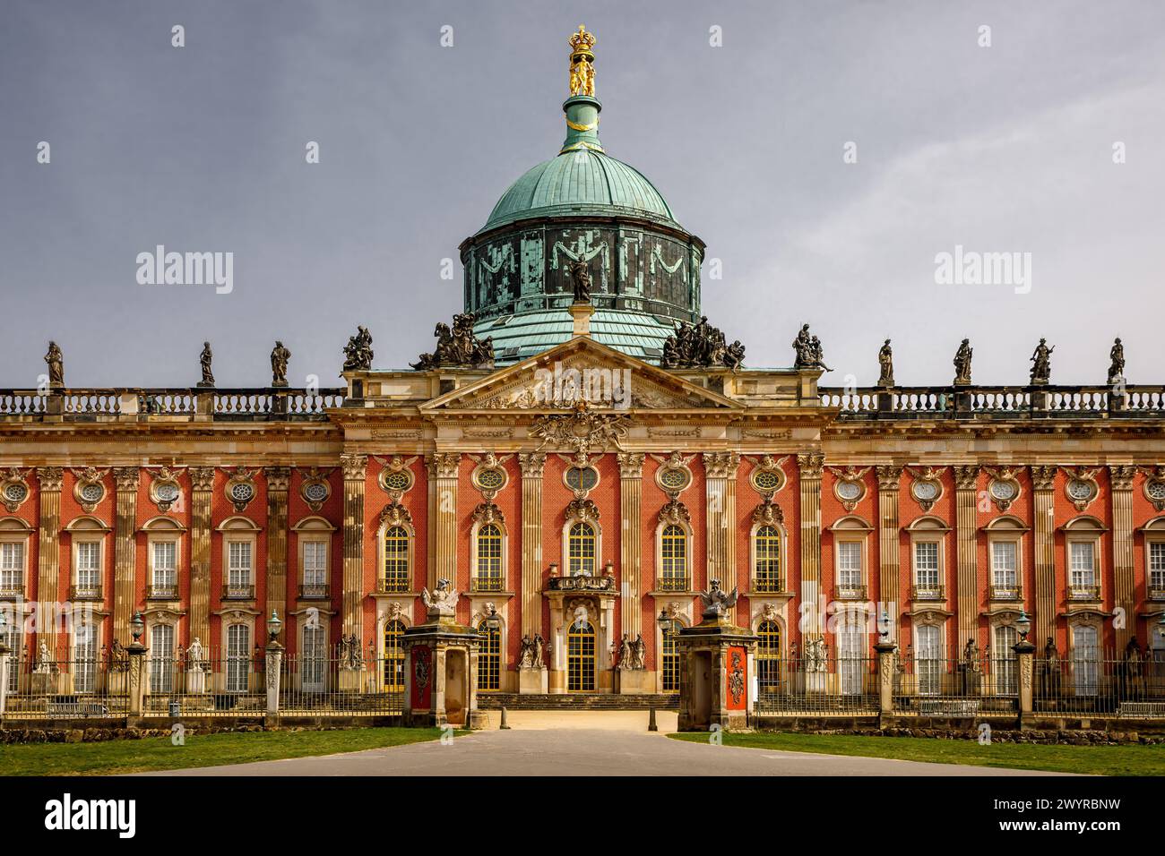 New Palace (Neues Palais) facade in Potsdam, Germany, Sans Souci park ...