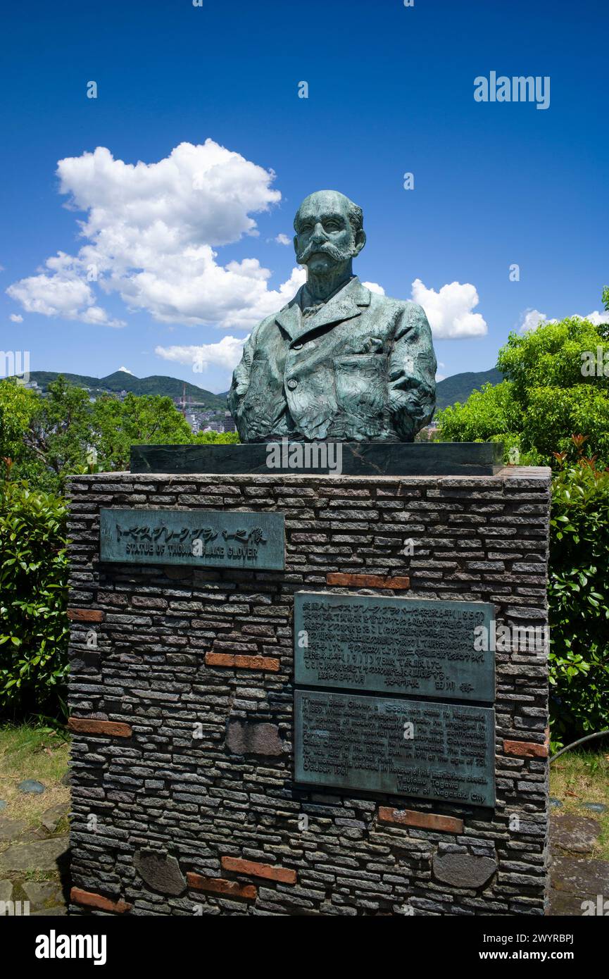 Statue of Thomas Blake Glover, Glover Garden, Nagasaki, Japan Stock ...