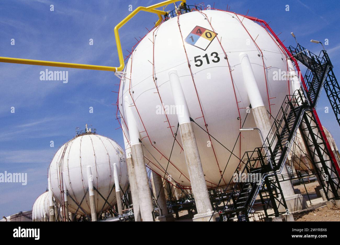Gas tanks repsol ypf oil refinery hi-res stock photography and images ...