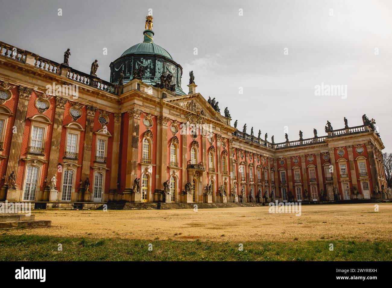 New Palace (Neues Palais) facade in Potsdam, Germany, Sans Souci park ...