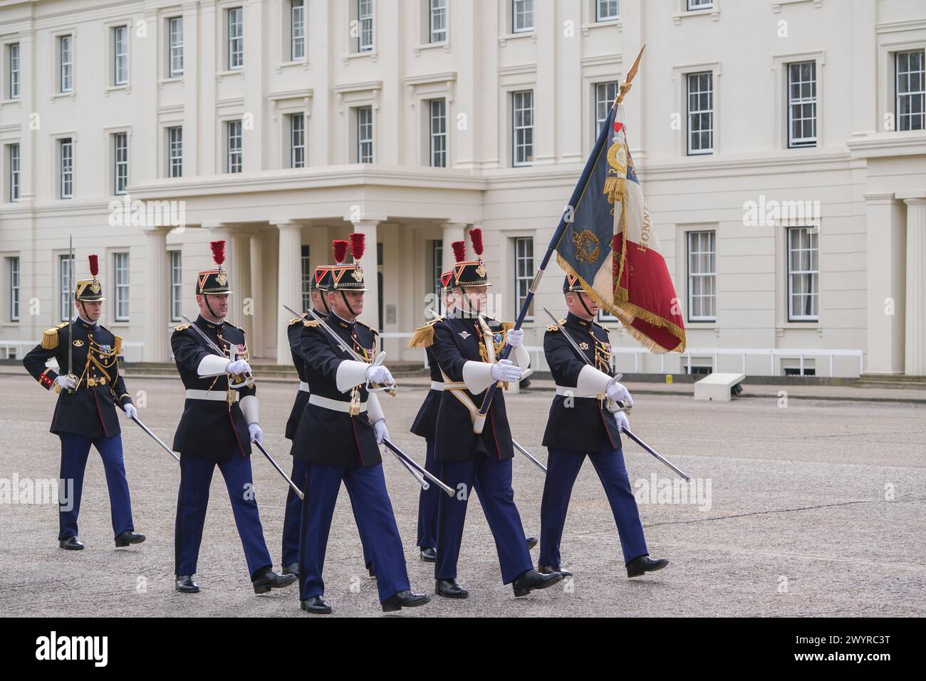 London 8 April 2024 . Members of France's Gendarmerie Garde ...