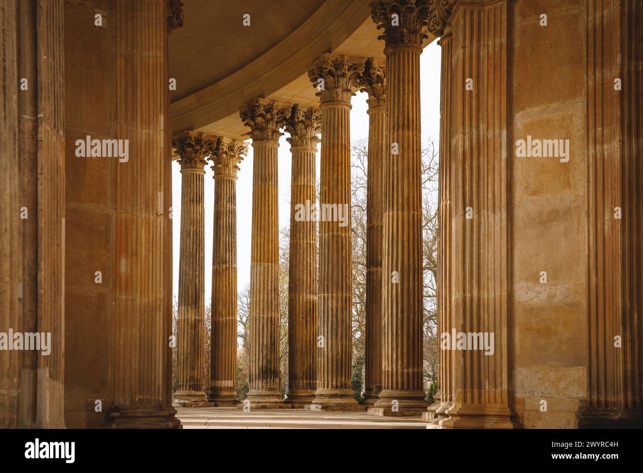 Architectural ensemble in Baroque style, columns row Stock Photo - Alamy